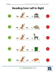 Reading Left to Right Worksheets | Guided Reading Flow - 15 Worksheets.com