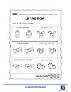 Left or Right Worksheets | Position Words - 15 Worksheets.com