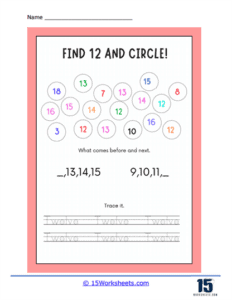 Number 12 Worksheets | Numeracy Skills - 15 Worksheets.com