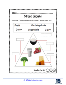 Food Groups Worksheets | Balanced Diet Practice - 15 Worksheets.com