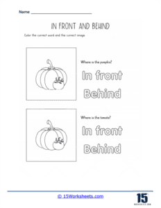 In Front of or Behind Worksheets - 15 Worksheets.com