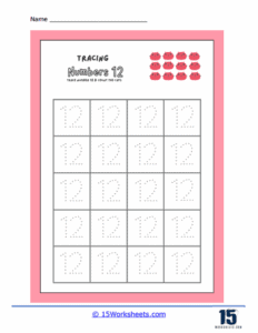 Number 12 Worksheets | Numeracy Skills - 15 Worksheets.com