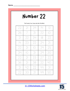 Number 22 Worksheets - 15 Worksheets.com