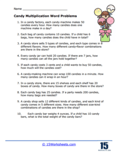 Multiplication Word Problems Worksheets - 15 Worksheets.com