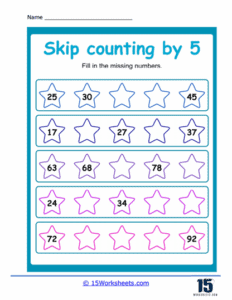 Skip Counting By 5 Worksheets - 15 Worksheets.com