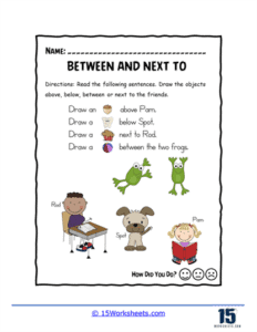 Between and Next To Worksheets - 15 Worksheets.com