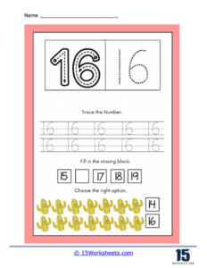 Number 16 Worksheets | Numeracy & Number Sense - 15 Worksheets.com
