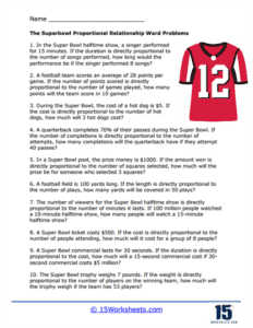 Proportional Relationship Word Problems Worksheets - 15 Worksheets.com