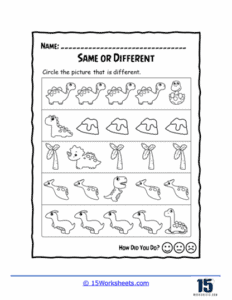 Same vs. Different Worksheets | Comparisons - 15 Worksheets.com