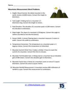 Measurement Word Problems Worksheets - 15 Worksheets.com