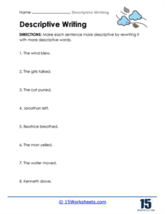 Descriptive Writing Worksheets | Setting, Character & Mood - 15 ...