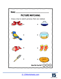 Picture Matching Worksheets | Preschool Skills - 15 Worksheets.com