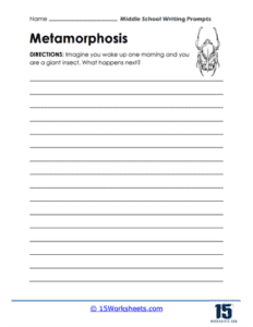 Middle School Writing Prompt Worksheets - 15 Worksheets.com