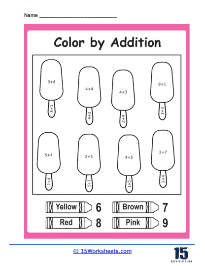 Color By Adding Numbers Worksheets 15 Worksheets