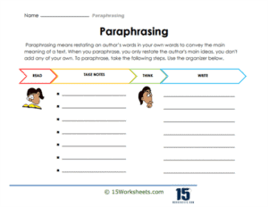Paraphrasing Worksheets | Writing Skills Practice - 15 Worksheets.com