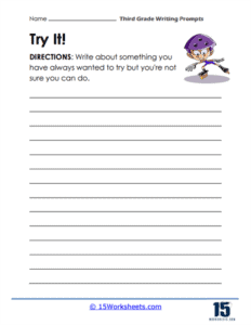 3rd Grade Writing Prompt Worksheets | Narrative & Opinion PDF