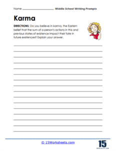 Middle School Writing Prompt Worksheets - 15 Worksheets.com