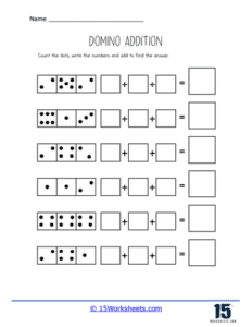 Domino Addition Worksheets - 15 Worksheets.com