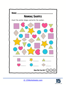 Naming Shapes Worksheets | Preschool Skills - 15 Worksheets.com