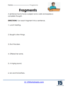 Fragments Worksheets - 15 Worksheets.com