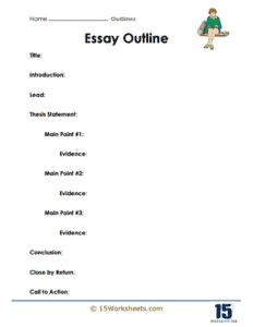 Outline Worksheets | Writing Series - 15 Worksheets.com