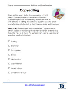 Editing and Proofreading Worksheets - 15 Worksheets.com