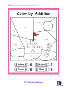 Color By Adding Numbers Worksheets - 15 Worksheets.com