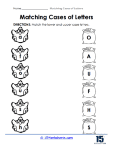 Matching Cases of Letters Worksheets - 15 Worksheets.com