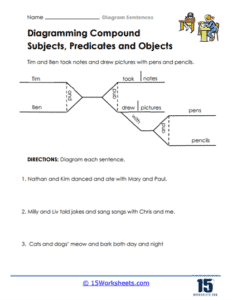 Diagramming Sentences Worksheets - 15 Worksheets.com