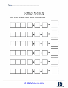 Domino Addition Worksheets - 15 Worksheets.com