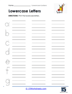 Lowercase Letters Worksheets - 15 Worksheets.com