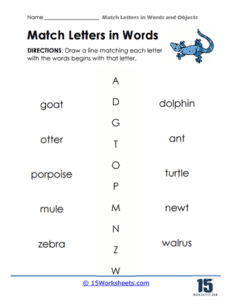 Match Letters Worksheets | Alphabet Series - 15 Worksheets.com
