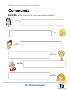 Commands Worksheets - 15 Worksheets.com