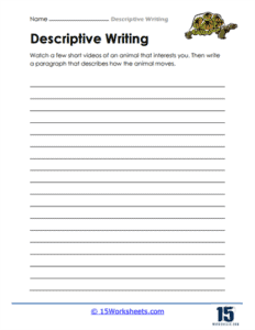 Descriptive Writing Worksheets | Setting, Character & Mood - 15 ...