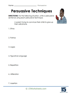 Persuasive Writing Worksheets | Heighten Impact - 15 Worksheets.com