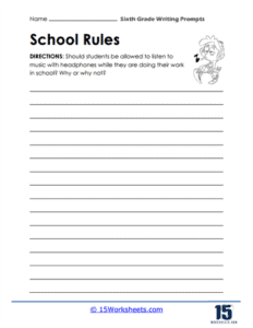 6th Grade Writing Prompts | Creative Compositions - 15 Worksheets.com