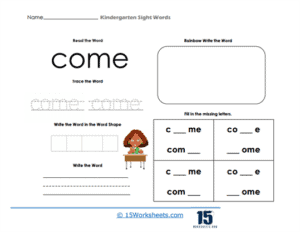 Kindergarten Sight Word Worksheets | High-Frequency Words - 15 ...
