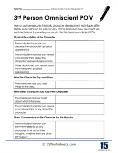Character Development Worksheets - 15 Worksheets.com