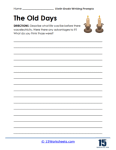 6th Grade Writing Prompt Worksheets - 15 Worksheets.com