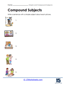 Compound Subjects Worksheets - 15 Worksheets.com
