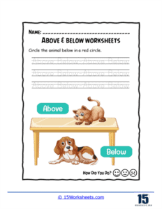 Above or Below Worksheets - 15 Worksheets.com