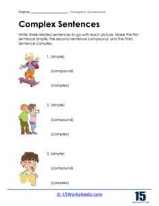 Complex Sentences Worksheets | Build Stronger Writers - 15 Worksheets.com