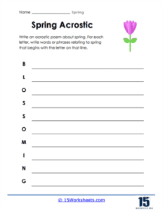 Spring Season Worksheets - 15 Worksheets.com