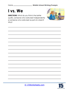Middle School Writing Prompt Worksheets - 15 Worksheets.com