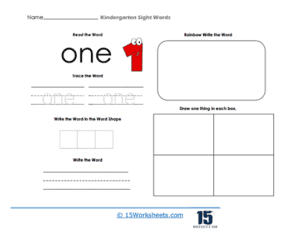 Kindergarten Sight Word Worksheets | High-Frequency Words - 15 ...