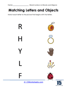 Match Letters Worksheets | Alphabet Series - 15 Worksheets.com