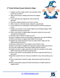 2nd Grade Writing Prompt Worksheets - 15 Worksheets.com