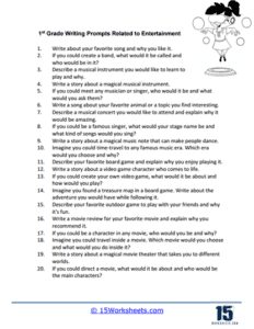 1st Grade Writing Prompt Worksheets | Supportive Inspiration - 15 ...
