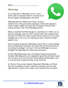 Social Media Worksheets | Apps & Platforms - 15 Worksheets.com