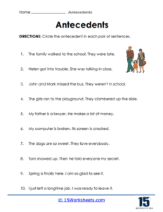 Antecedents Worksheets - 15 Worksheets.com